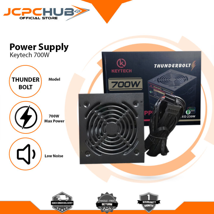 Keytech Power Supply ThunderBolt 700W 750W 800W ATX Value Series PSU ...
