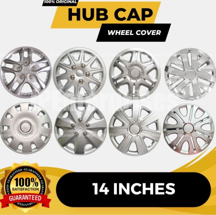 4 PCS Set R14 14 Inches SILVER Universal Hub cap Hubcap Wheel Cover ...
