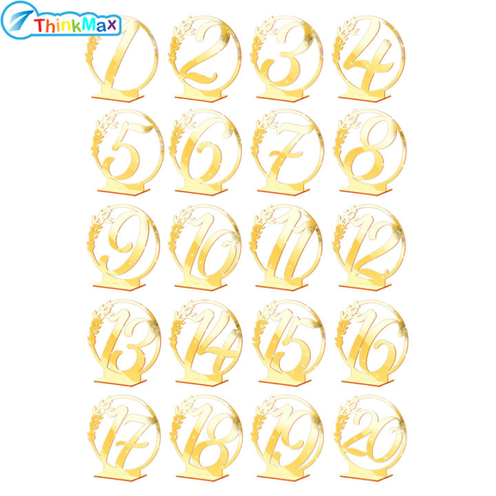 Acrylic Wedding Table Number Signs Hexagonal Clear Number Card For ...