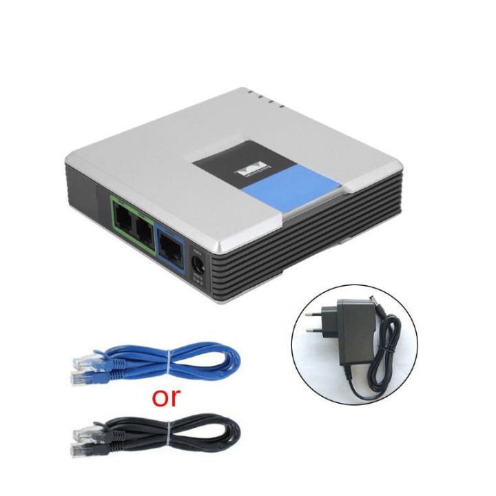 1Set VOIP Gateway 2 Ports SIP V2 Protocol Internet Phone Voice Adapter ...
