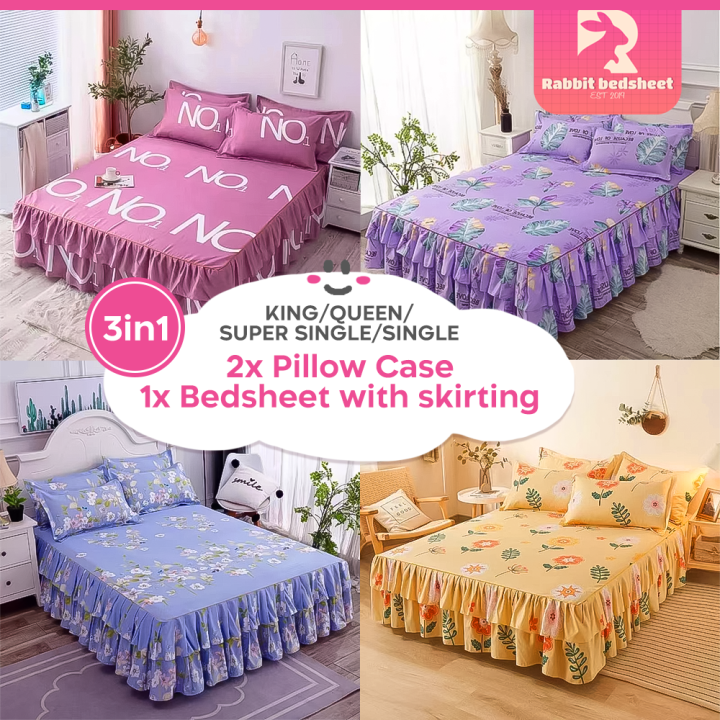 3 IN 1 QUEEN/KING/SUPER SINGLE/SINGLE Size High Quality Premium COTTON ...