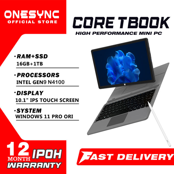 ONESYNC TOUCH SCREEN LAPTOP WINDOWS 11 TABLET WITH DETACHABLE MAGNETIC KEYBOARD 1920X1200 ...