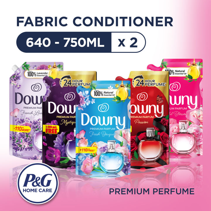 [Bundle of 2] Downy Perfume Fabric Conditioner Passion Mystique Blissful Blossom French Lavender ...