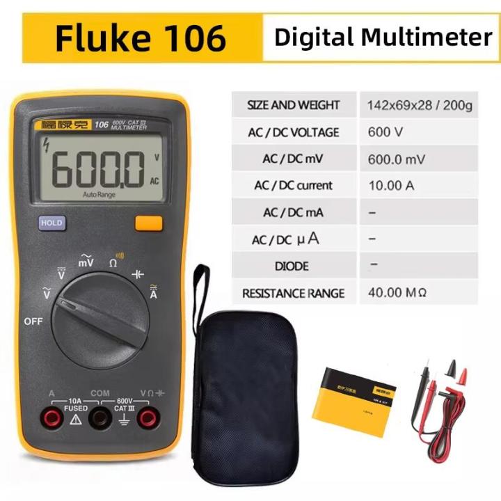 Original Fluke 106/107 digital multimeter voltage current resistance ...