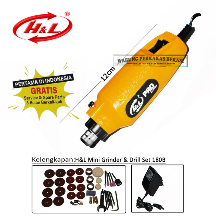 H&L Pro Mini Grinder Bor 1.5 - 3.2 mm Alat Tuner Listrik Set Lengkap ...