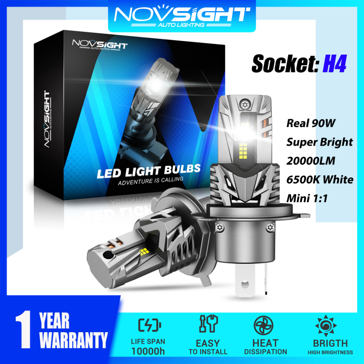Novsight N63 LED Lights for Car H4 9003 HB2 LED Headlight Bulb High/Low ...