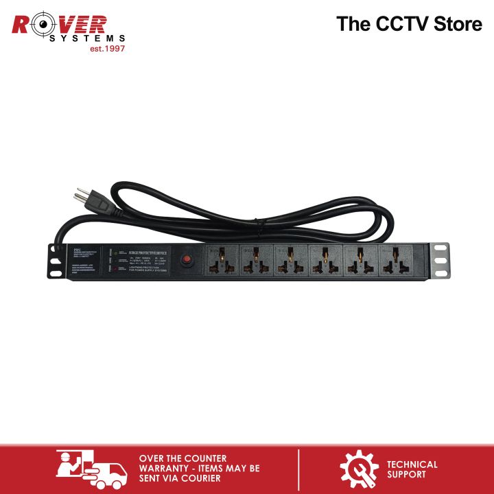 6 Way Universal Power Distribution Unit 19 inch 1U , Rover Systems PDU ...