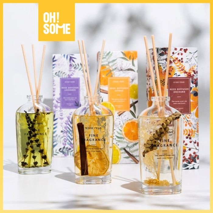 OHSOME Sense More Reed Diffuser Floral Scent Pengharum Ruangan Aroma ...