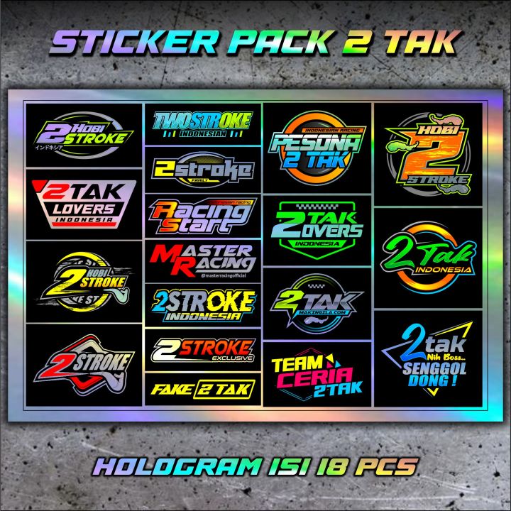 STICKER PACK SPONSOR 2 TAK STIKER 2 TAK HOLOGRAM | Lazada Indonesia
