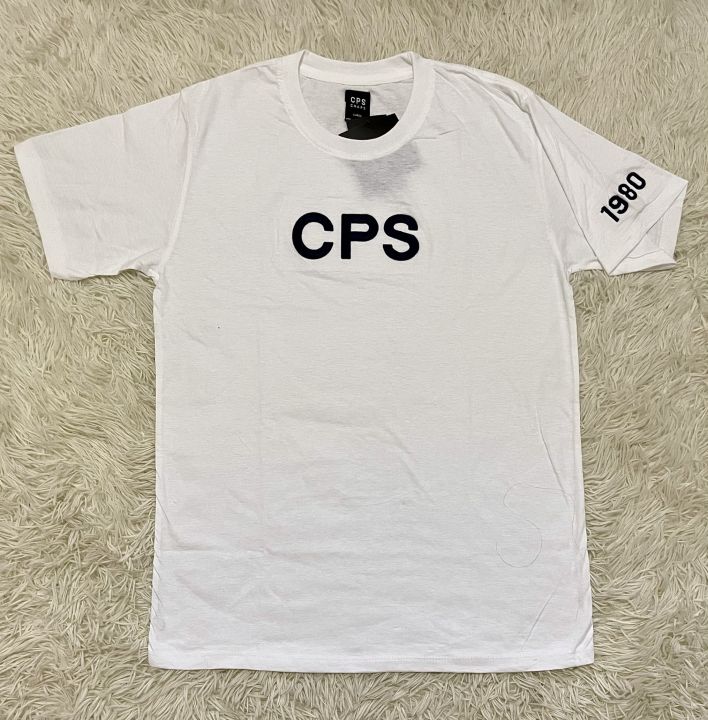 เสื้อยืดแขนสั้นสีพื้น Cps Chaps รุ่นปักลายโลโก้ที่อกและแขน แบบใหม่ ...