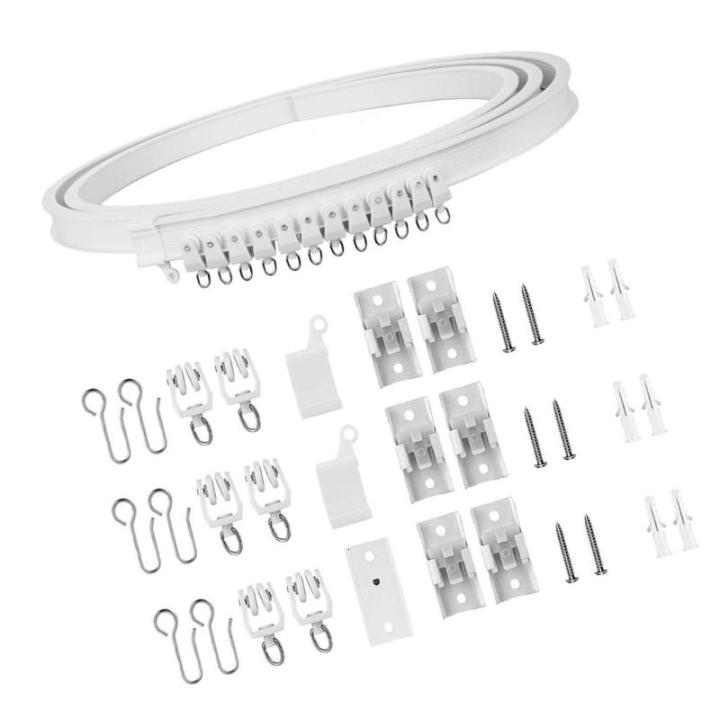 Multipurpose Ceiling Curtain Track Kits 5 Meter Rails with Rollers and ...