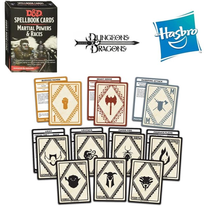 Hasbro Dungeons & Dragons - Spellbook Cards: Martial Deck & Races C5667 ...