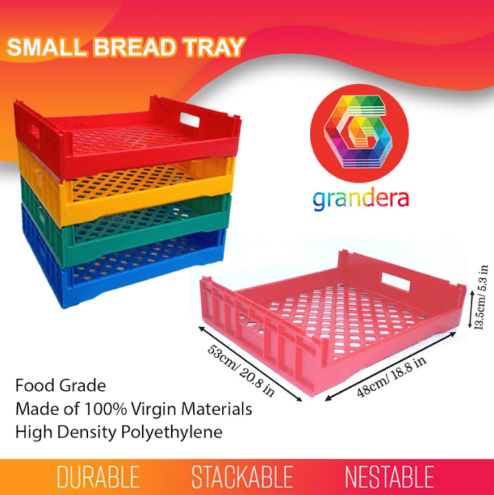 Grandera (BT-101) Bread Tray 53cm L x 48cm W x 13.5cm H RANDOM COLOR ...