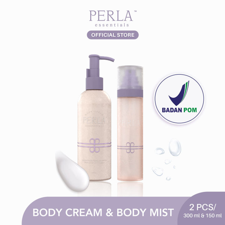 PERLA Essentials Body Cream 300 ml & Body Mist 150 ml | Lazada Indonesia
