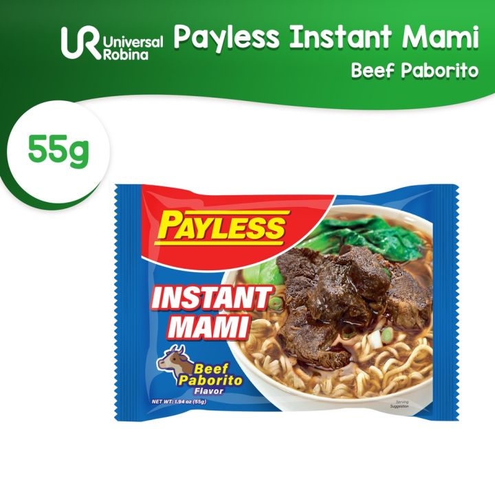 Payless Instant Mami Beef Paborito (55g) | Lazada PH