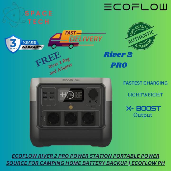 ECOFLOW RIVER 2 PRO Power Station Portable Power Source for Camping ...