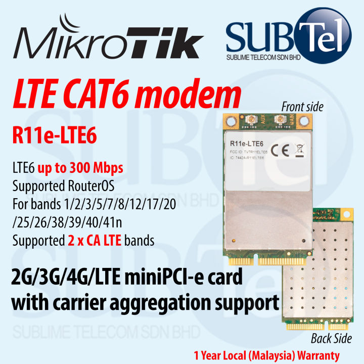 CLEARANCE Mikrotik R11e-LTE6 2G 3G 4G LTE 6 miniPCI-e card LTE6 LTE ...