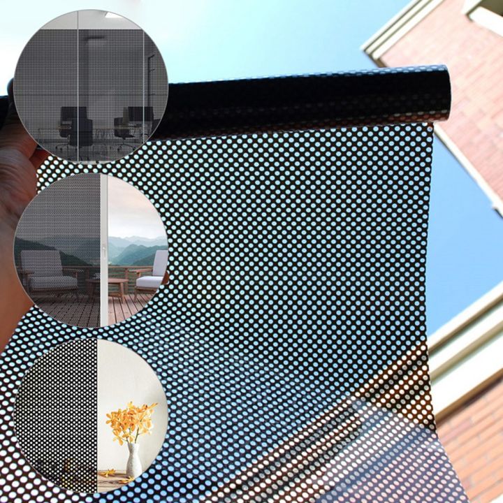 DFH4H Room Darkening Bedroom Anti-UV Mesh Self-adhesive Privacy Decal ...