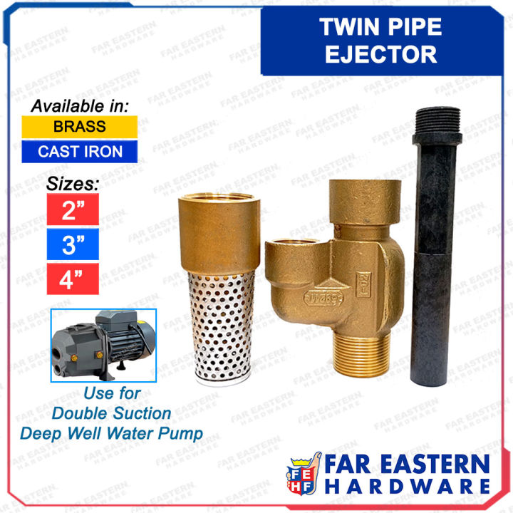 Twin Pipe Ejector for Electric Deep Well Motor Jet Pump Double Suction ...