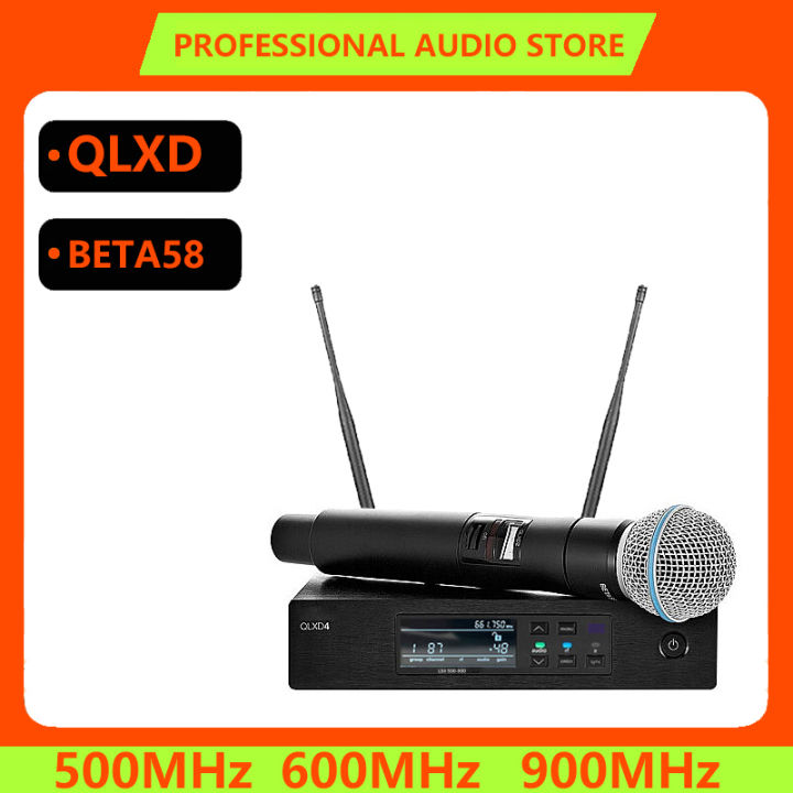 QLXD4 Beta58 UHF Wireless Microphone Mataas na Kalidad ng Propesyonal na Wireless Microphone ...