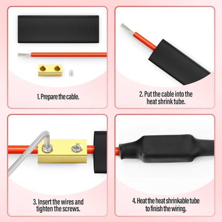 Square Quick Wiring Connection Terminal, Wire Connector with Set Screws ...