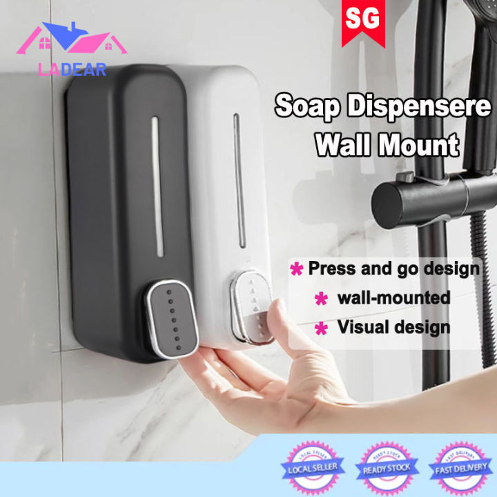 {SG} 300ml Manual Liquid Soap Dispenser / Wall Mounted Bathroom Washing Lotion Hand Sanitizer ...