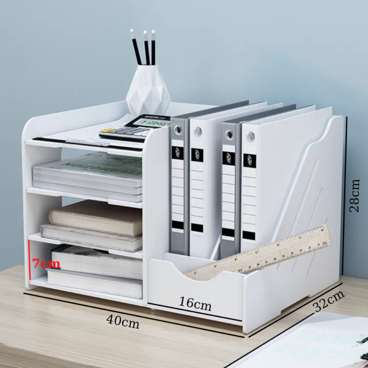 Kệ đựng tài liệu để bàn màu trắng, kệ đựng giấy a4, đựng hồ sơ văn ...