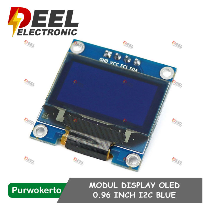 LCD OLED 0.96 BLUE MODULE DISPLAY OLED 0.96 INCH I2C LCD OLED BIRU ...