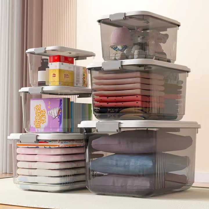 NEW!! Plastic Storage Containers for Organizing Stackable Clear Storage ...