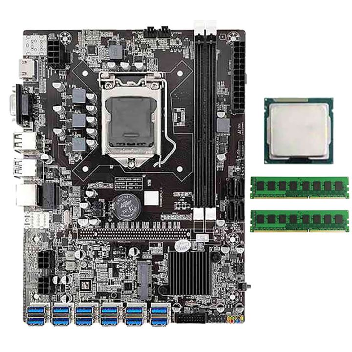 B75 BTC Mining Motherboard with G530/G630 CPU+2XDDR3 RAM 12 USB3.0 to ...
