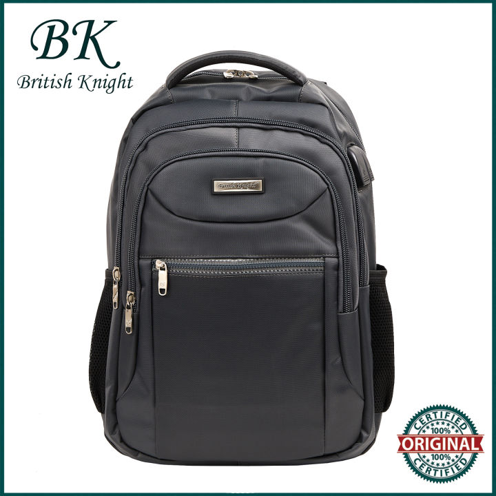 British Knight B21CT19855 CRB Gray Corporate Bag Laptop Backpack with ...