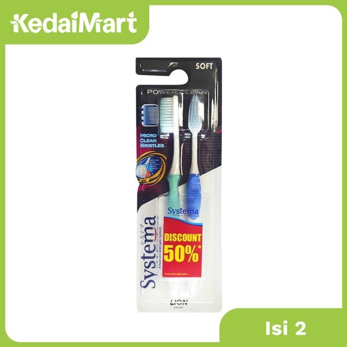Systema Sikat Gigi Power Clean Big 2 Pcs | Lazada Indonesia