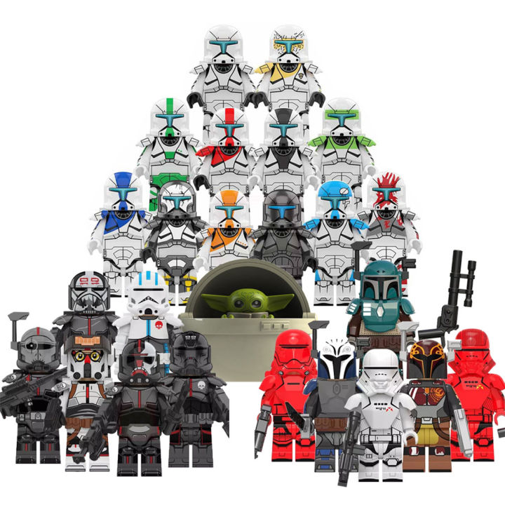 Stars Wars Minifigures Death Watch Commando Yoda Sev Fixer Niner Echo ...