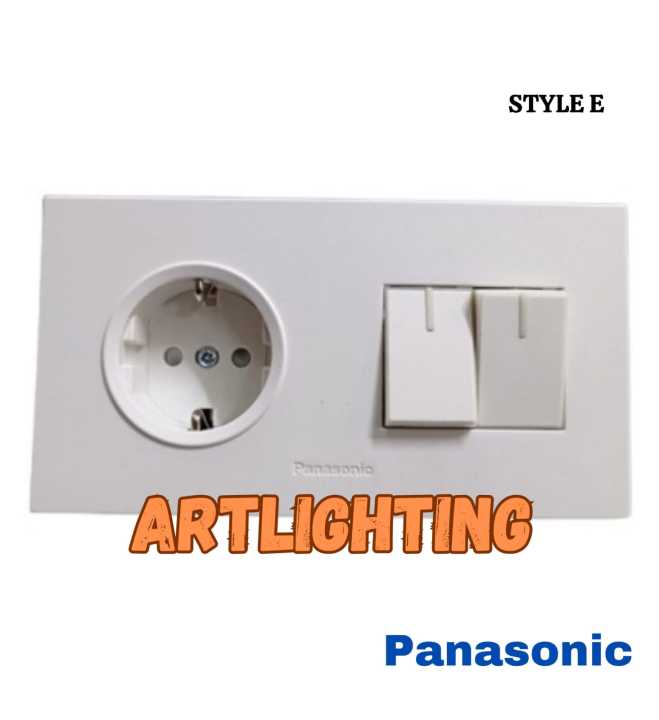 STOP KONTAK CP + SAKLAR SERI - PANASONIC STYLE E - PUTIH | Lazada Indonesia