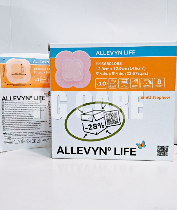 GENUINE Smith & Nephew Allevyn Life (1 pc) Silicone Gel Adhesive Foam ...