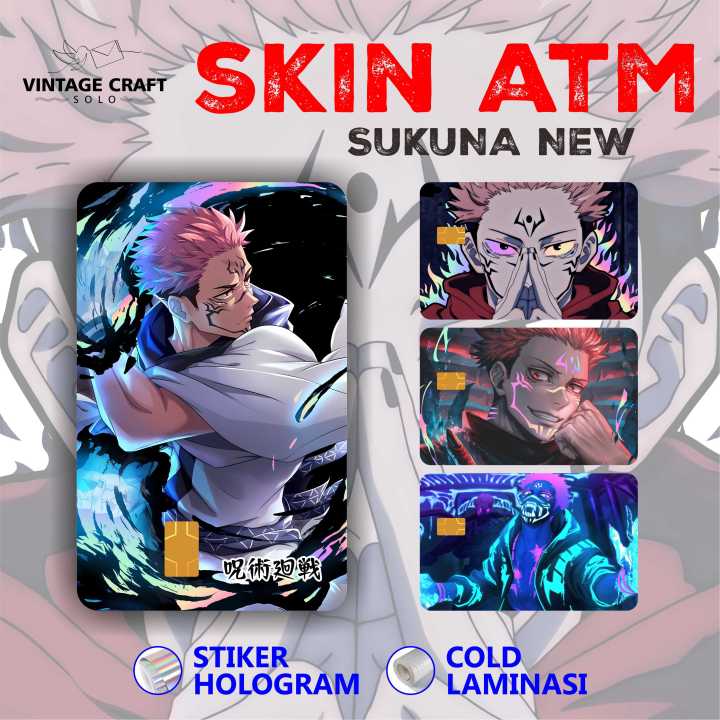 Stiker Atm Kartu HOLOGRAM Anime Jusutsu No Kaisen SUKUNA Skin card ...