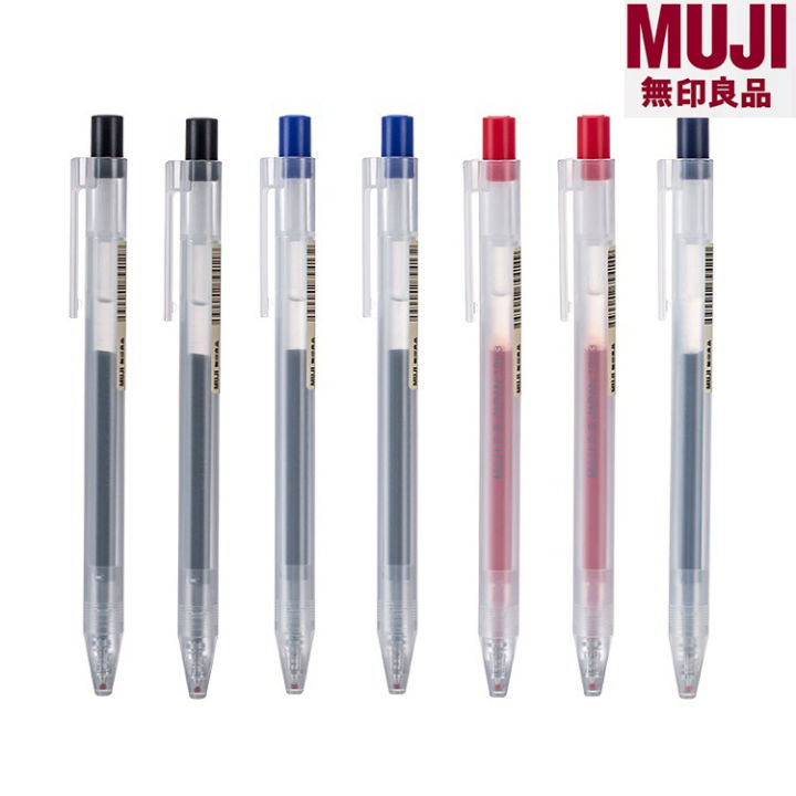 100% Brand New MUJI Smooth Gel Ink Ballpoint Pen Knock Type-Made In ...