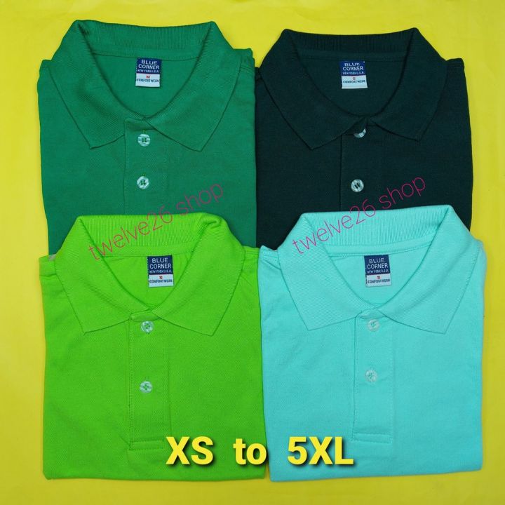 Blue Corner Polo Shirt Men Unisex Plain XS to 6XL Emerald Moss Army ...