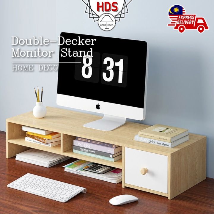 HDS Computer Monitor Stand 🖥️ Desktop Display Shelf Riser Monitor Rise ...