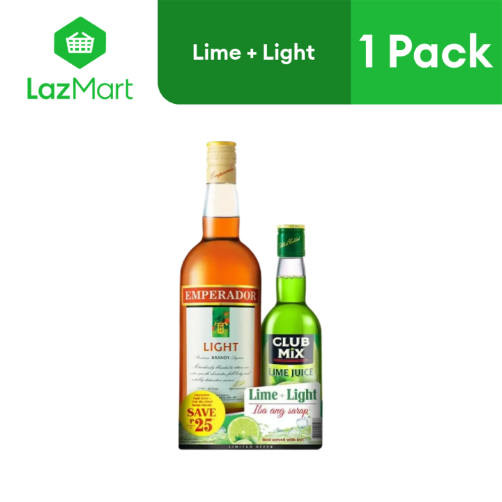 Emperador Light 750ml with Club Mix Lime 350ml | Lazada PH