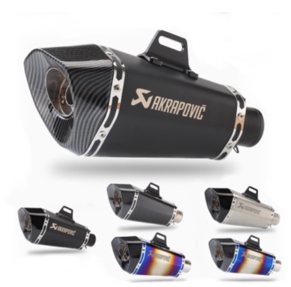 Spot 38-51mm Akrapovic Slant Exhaust Pipe Premium Stainless Steel ...
