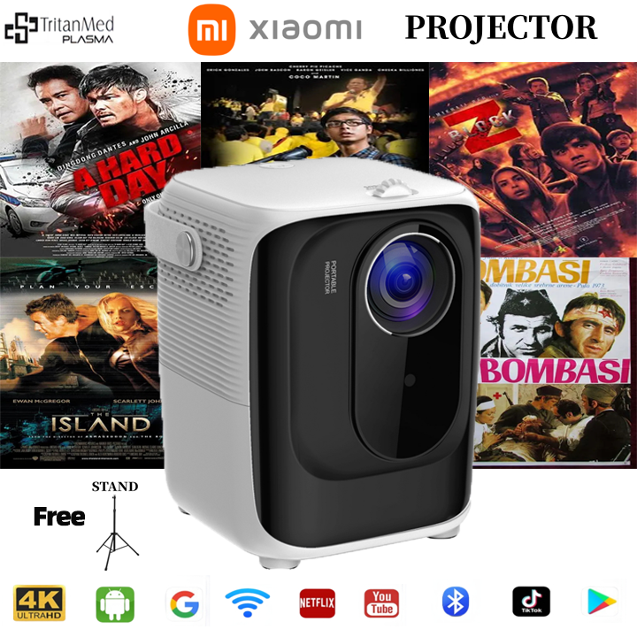 TRITANMED PLASMA Portable Mini Projector 1080P 4K Ultra Clear 5G ...