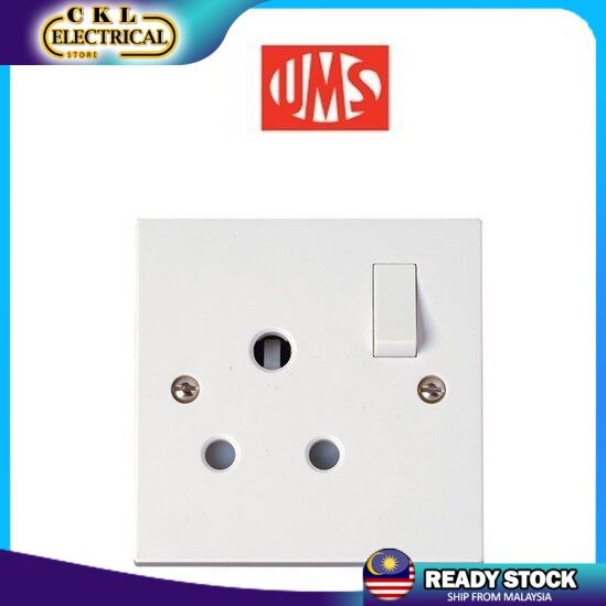 UMS 15A SWITCH SOCKET OUTLET (1215A)(SIRIM) / SINGLE SWITCH SOCKET ...
