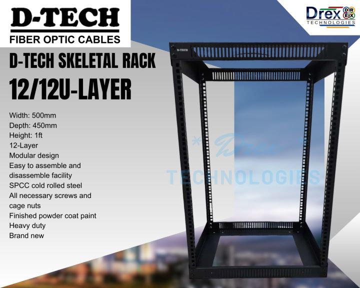 D-TECH 12U/12-Layer Skeletal Rack (Disassembled) | Lazada PH