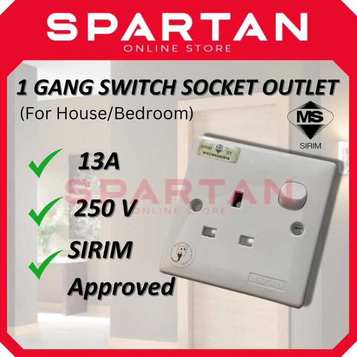 1 Gang Switch Socket Outlet Single Switch Socket Outlet 13A [SIRIM ...