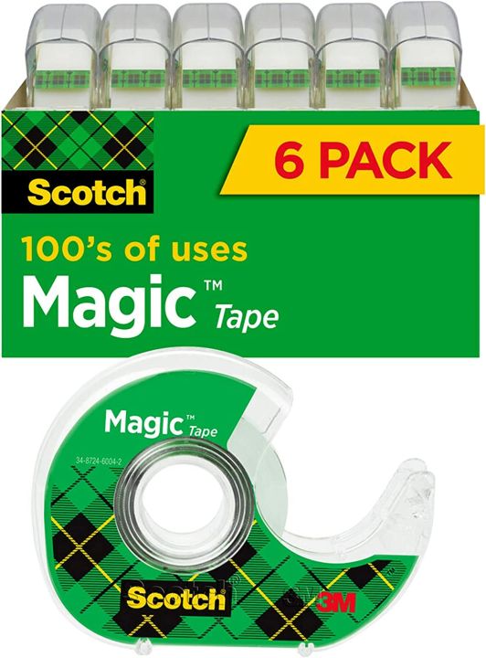 Scotch Magic Tape, 6 Rolls with Dispensers, Numerous Applications ...