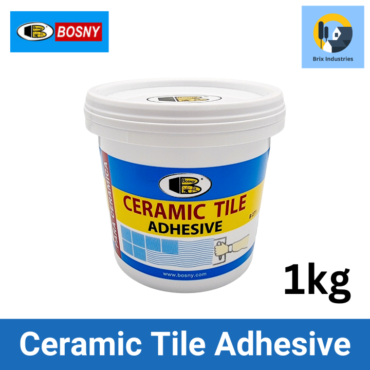 Bosny Ceramic Tile Adhesive 1kg or 4kg B271 Cream-Paste Waterborne ...