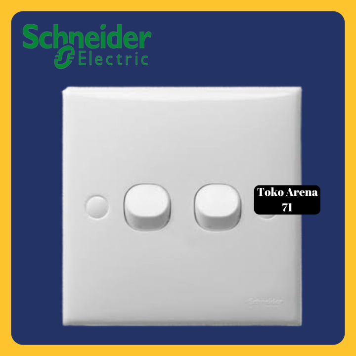 SCHNEIDER CLASSIC SAKLAR 2G DOUBLE SAKLAR SERI IB INBOW PUTIH E32 ...