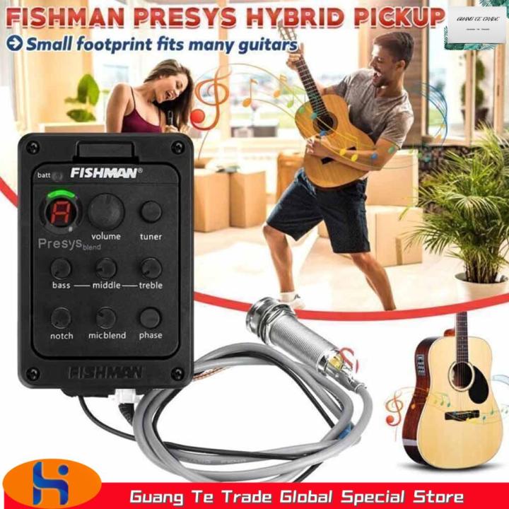 Fishman 4 Band 301 EQ Tuner Piezo Mic Presys Blend Acoustic Guitar Pickup Preamp | Lazada PH