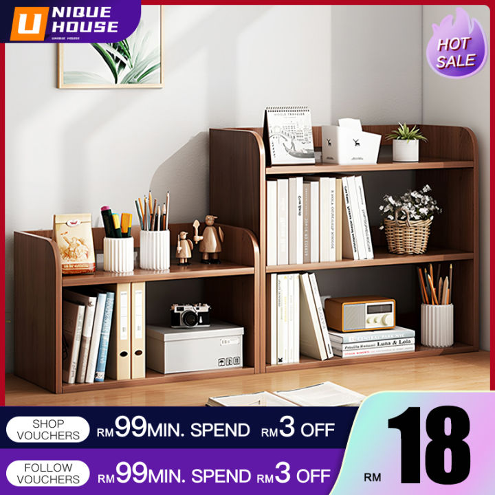 Desktop Rack Desk Organizer Rak Buku Organizer Rack Desk Shelf Simple ...